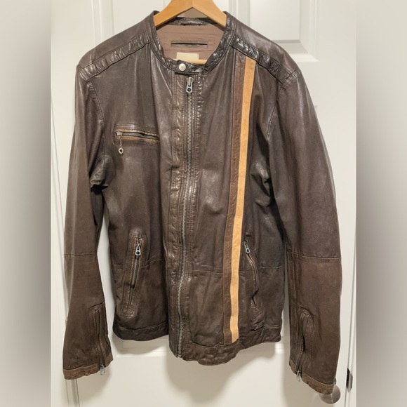 Diesel | Jackets & Coats | Diesel Sheepskin Leather Motorcycle Jacket ...
